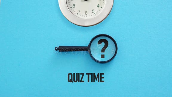Quiz Time is Shown Using the Text. Time for Questions Stock Photo ...