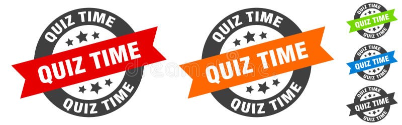 Quiz Time Stamp. Quiz Time Round Ribbon Sticker. Tag Stock Vector ...