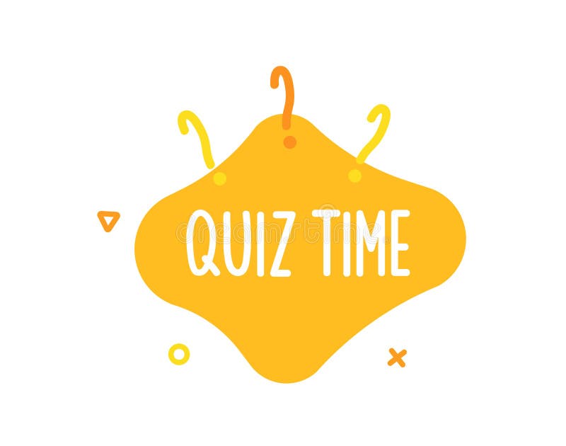 Quiz Time Text on Liquid Shape with Question Marks and Geometric ...
