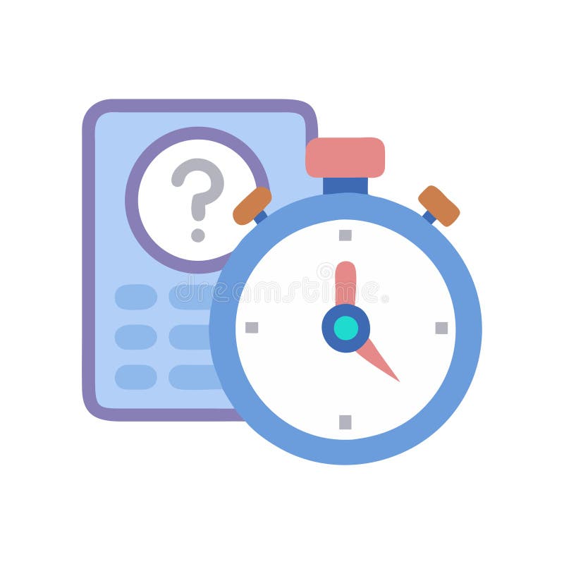 Quiz Timer Icon for Time Management Stock Vector - Illustration of ...