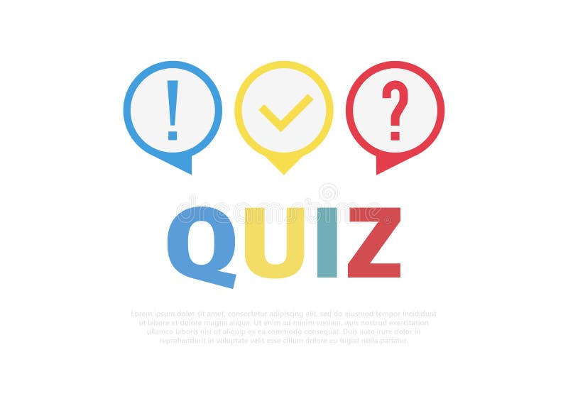 Quiz Vector Logo Isolate on White, Questionnaire Icon, Poll Sign. Stock ...