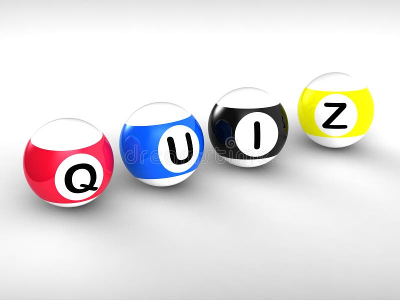 Quiz Red 3D Word Test Exam Assessment Stock Illustration - Illustration ...