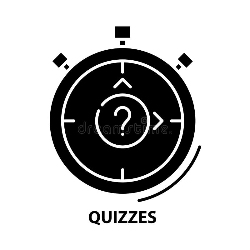 Quizzes Icon, Black Vector Sign with Editable Strokes, Concept ...