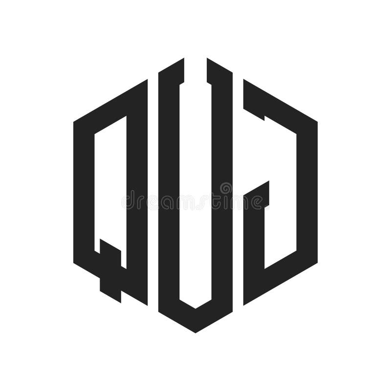QUJ Logo Design. Initial Letter QUJ Monogram Logo Using Hexagon Shape ...