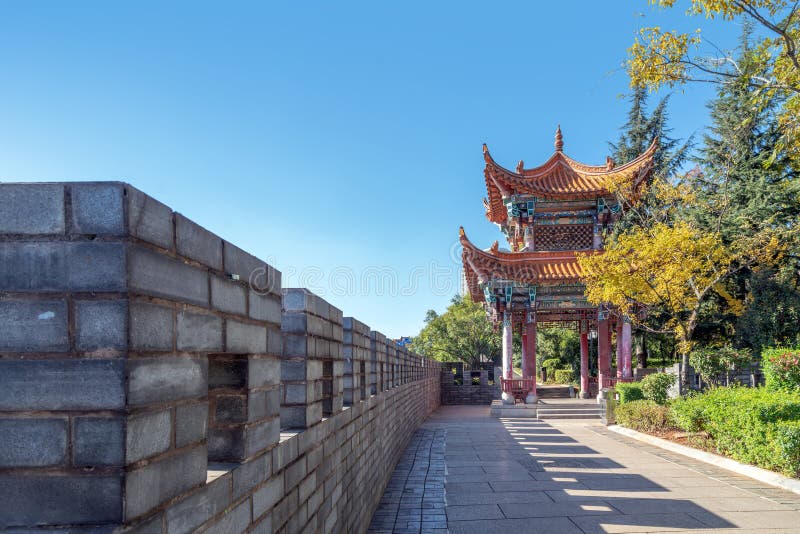 Qujing Ancient City Wall, Yunnan Stock Photo - Image of architecture ...