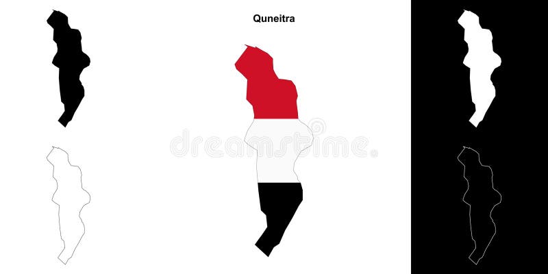 Quneitra outline map stock vector. Illustration of quneitra - 356681483
