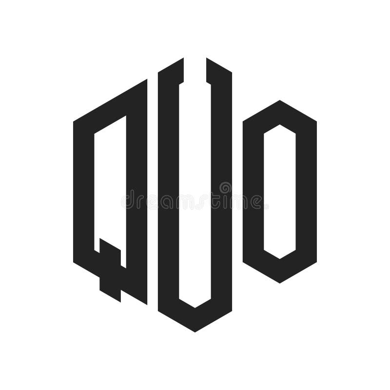 QUO Logo Design. Initial Letter QUO Monogram Logo Using Hexagon Shape ...