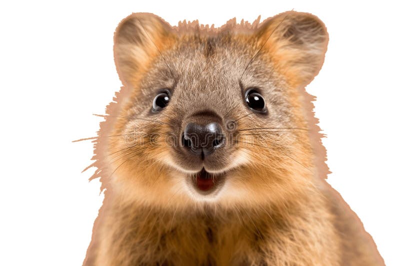 Quokka Captivating Face on Transparent Background, Generative Ai Stock ...