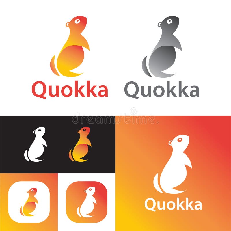 Quokka Tier Logoquokka Bildzeichen-Vorlagen Vektor Abbildung ...