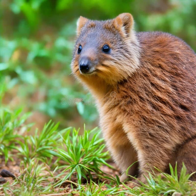 Quokka in the wild stock illustration. Illustration of rodent - 276790889