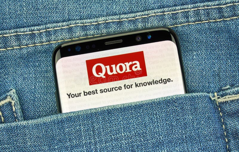 Quora Mobile App on Samsung S8 Editorial Photography - Image of digital ...