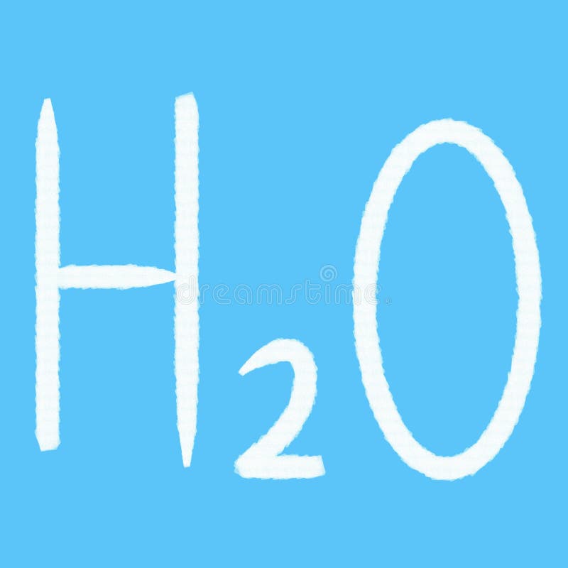 "H2O" on Written Light Blue Background Stock Illustration ...