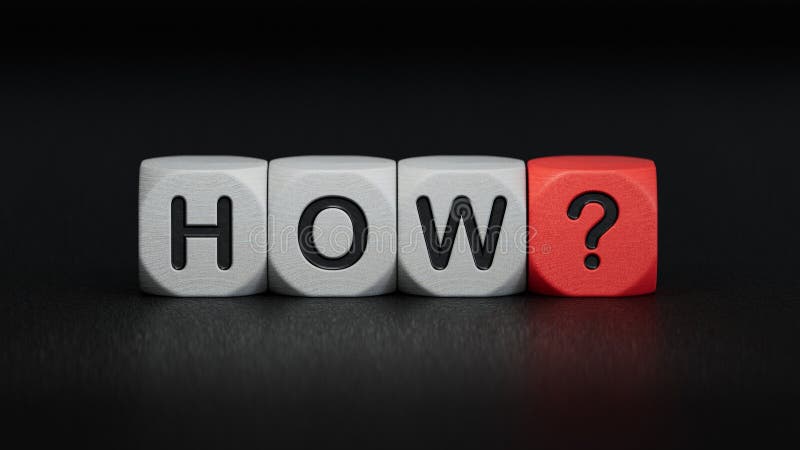"how?".the Word Spelled Out Using Toy Dice. Education Concept Stock ...