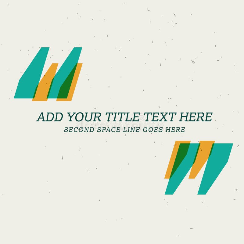 Quotation Background Design with Space for Your Text Stock Vector ...