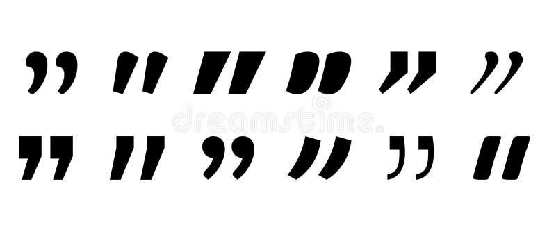 Quotation Double Commas. Quote Mark Sigh for Chat Discussion. Quotes ...