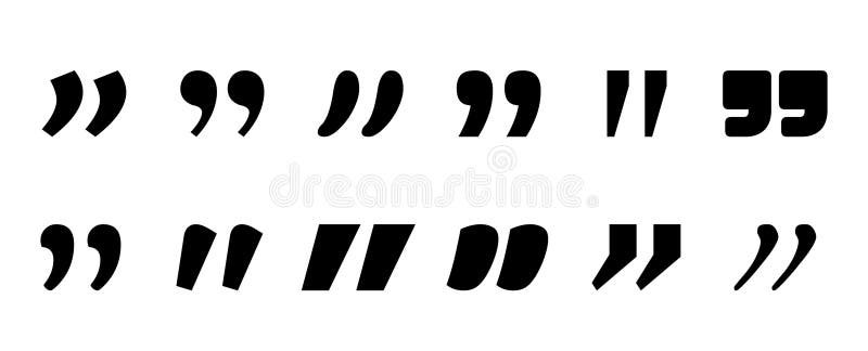 Quotation Double Commas. Quote Mark Sigh for Chat Discussion. Quotes ...