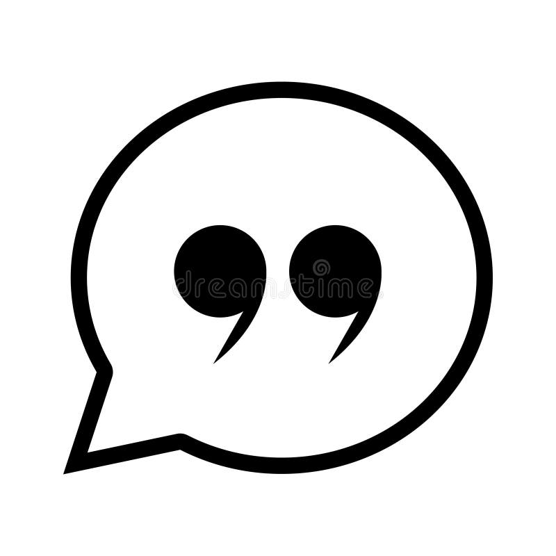 Quotation Icon. Vector Illustration Isolated on White Stock Vector ...
