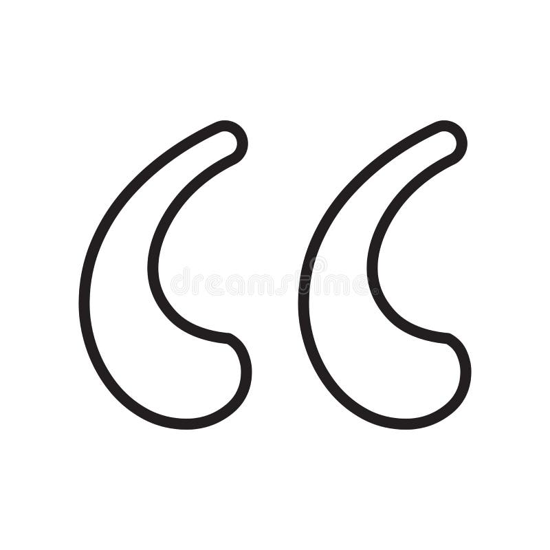 Quotation Icon Vector Sign and Symbol Isolated on White Background ...