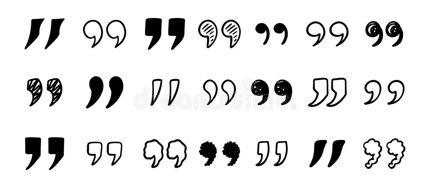 Cute Quotation Mark Stock Illustrations – 227 Cute Quotation Mark Stock ...