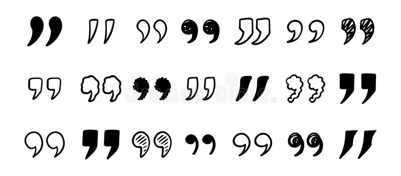 Quotation Mark Drawing Stock Illustrations – 941 Quotation Mark Drawing ...