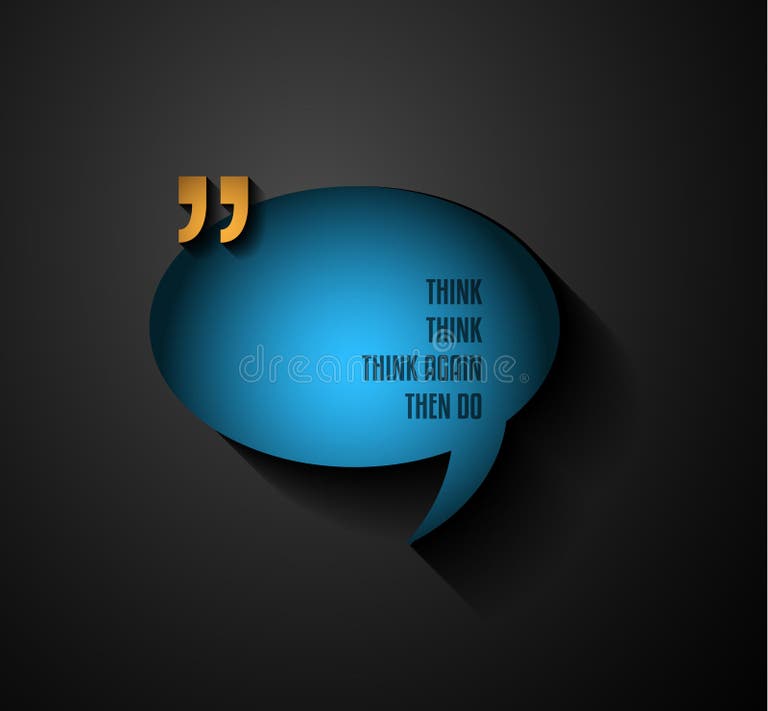 Quotation Mark Frame with Flat Style and Space for Text. Stock Vector ...