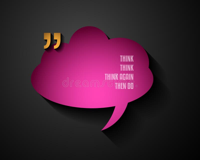 Quotation Mark Frame with Flat Style and Space for Text Stock Vector ...