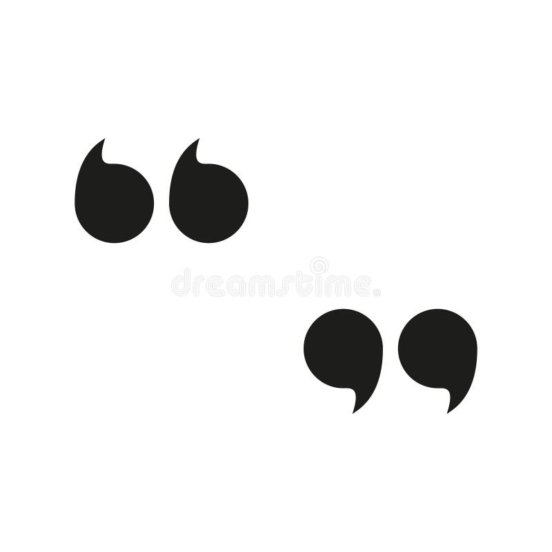 Quotation Mark Icon. a Simple and Recognizable Icon Representing ...