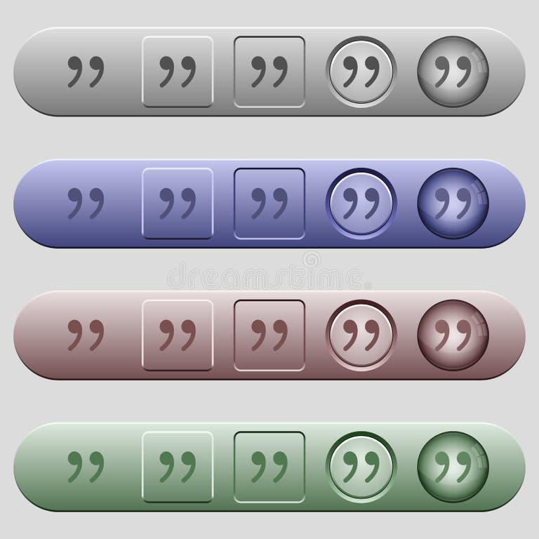 Quotation Mark Icons on Menu Bars Stock Vector - Illustration of poem ...