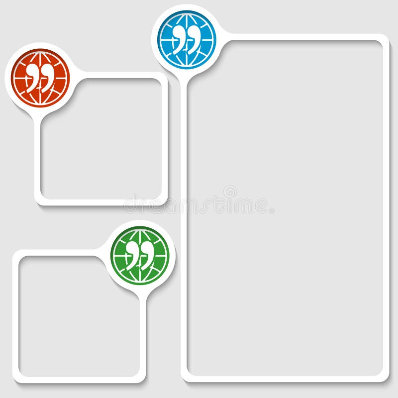 Text Box for Any Text with Quotation Mark Stock Vector - Illustration ...
