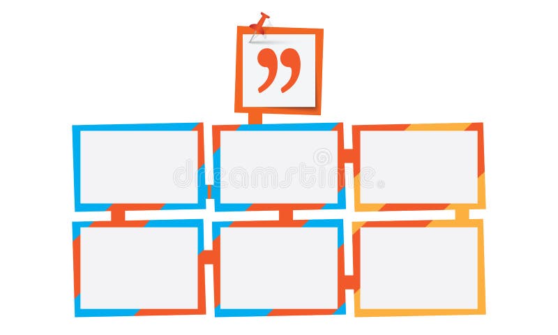 Boxes with quotation mark stock vector. Illustration of business - 34857108
