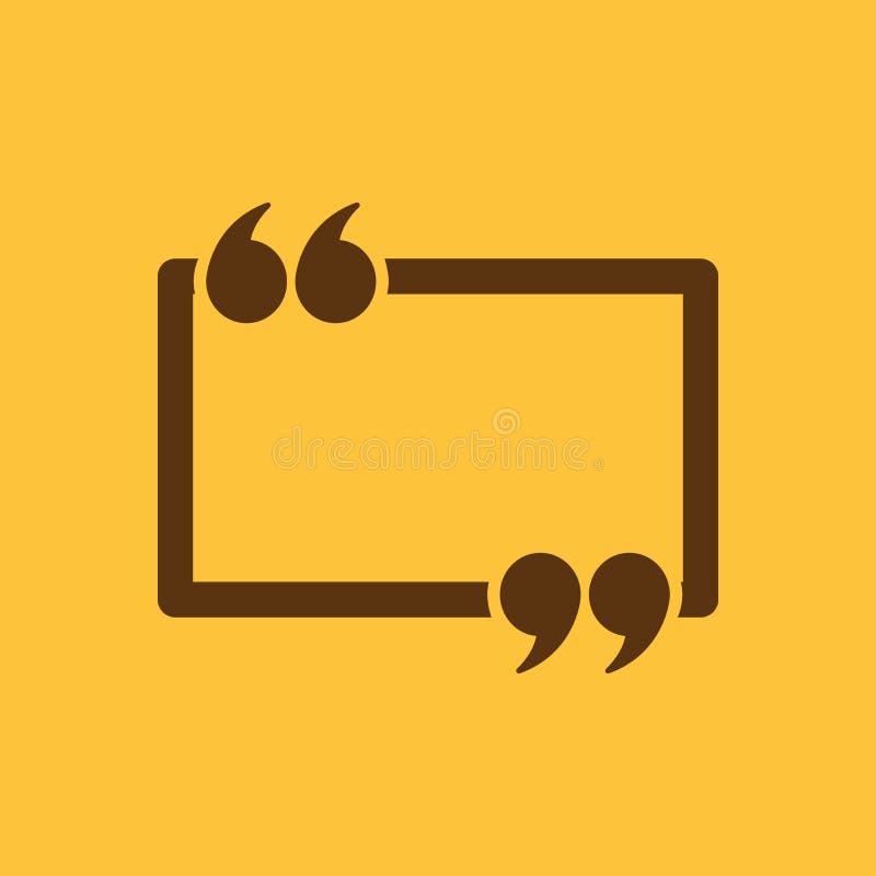 The Quotation Mark Speech Bubble Icon. Quotes, Citation, Opinion Symbol ...