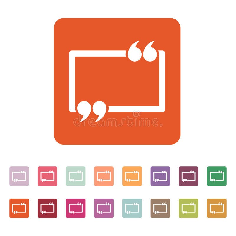 The Quotation Mark Speech Bubble Icon. Quotes, Citation, Opinion Symbol ...