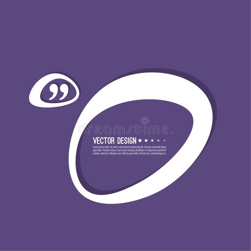 Quotation Mark Speech Bubble. Stock Vector - Illustration of idea ...