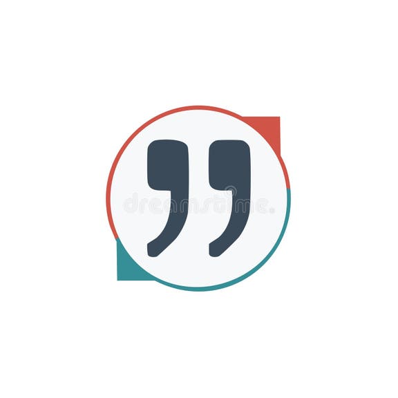 Quotation Mark Symbol Inside a Speech Bubble Circle Stock Vector ...