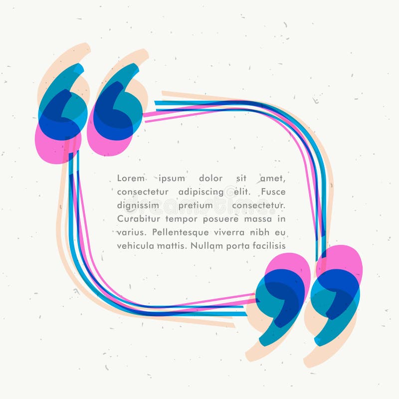 Quotation Text Template with a Simple Frame Vector Stock Vector ...