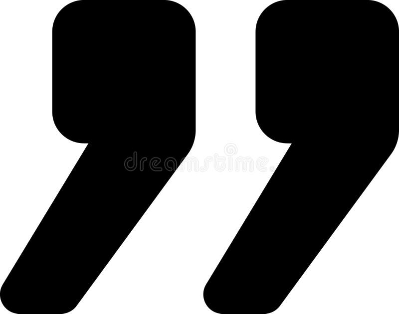 Quotation Marks. Black Quotes Icon Vector Stock Vector - Illustration ...