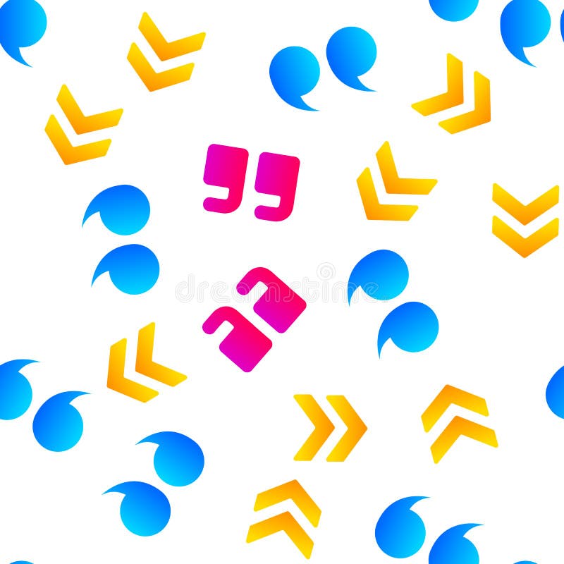 Quotation Marks, Inverted Commas Vector Seamless Pattern Stock Vector ...
