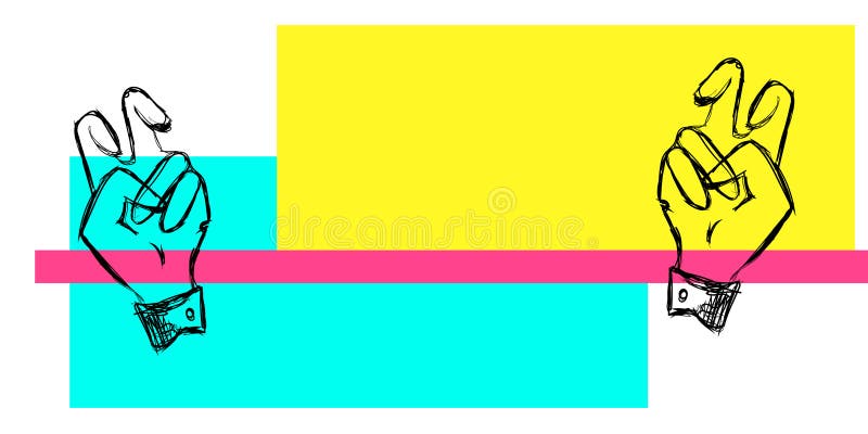 Quotation Marks are Made by Hands . Air Quoting Stock Vector ...