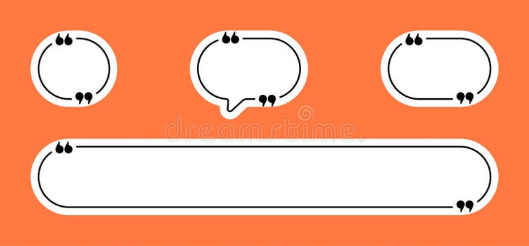 Quotation Marks in Round Linear Shape Vector Icon Stock Vector ...