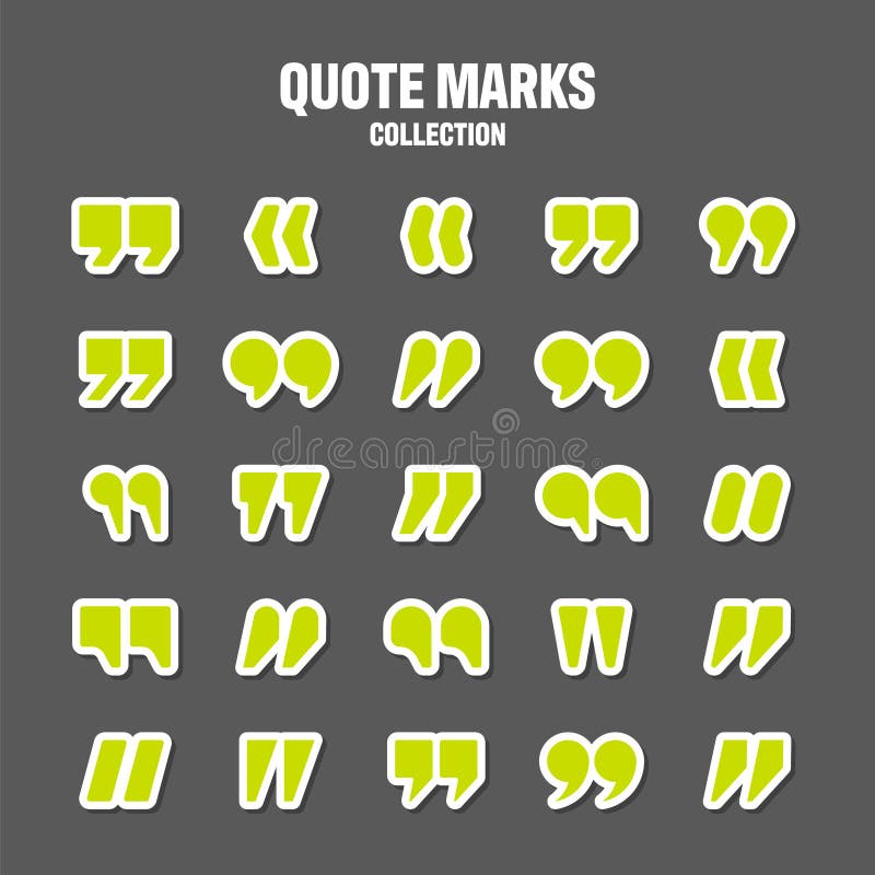 Green Quotation Marks Stock Illustrations – 122 Green Quotation Marks ...