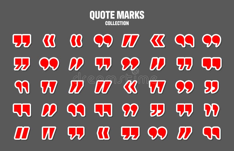 Quotation Marks Red Stock Illustrations – 139 Quotation Marks Red Stock ...