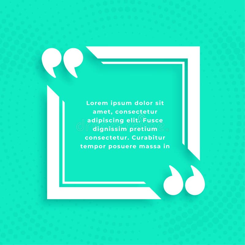 Quotation Message Frame Template for Social Media Post Stock Vector ...