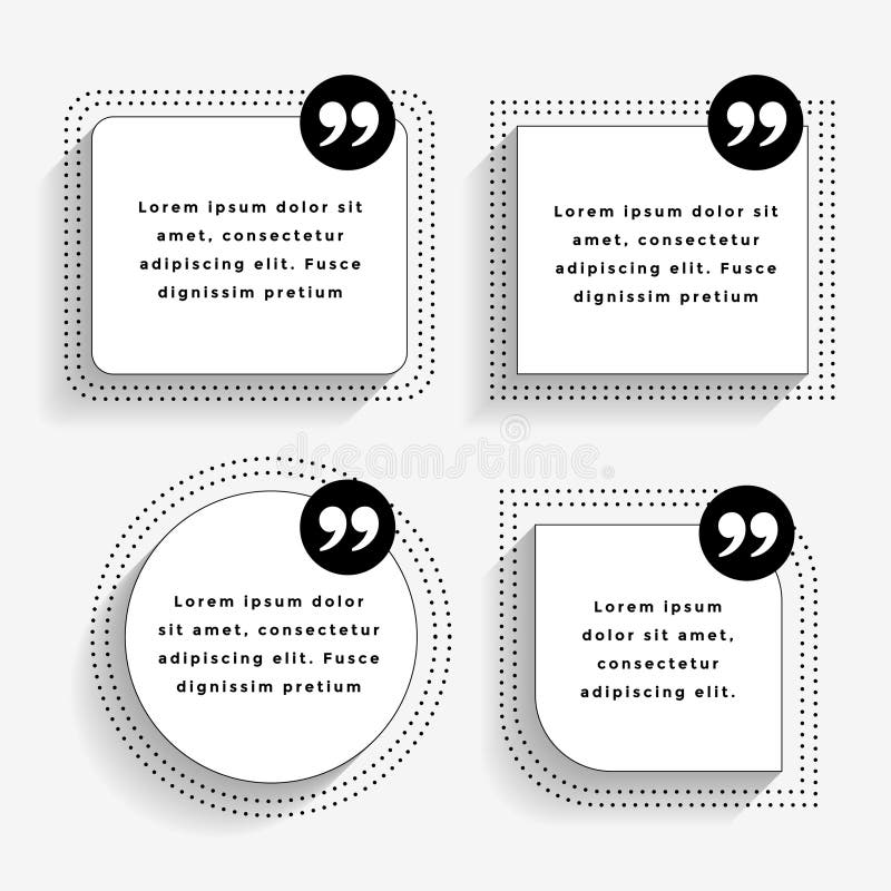 Quotation Speech Bubble Template for Social Communication or Advise ...