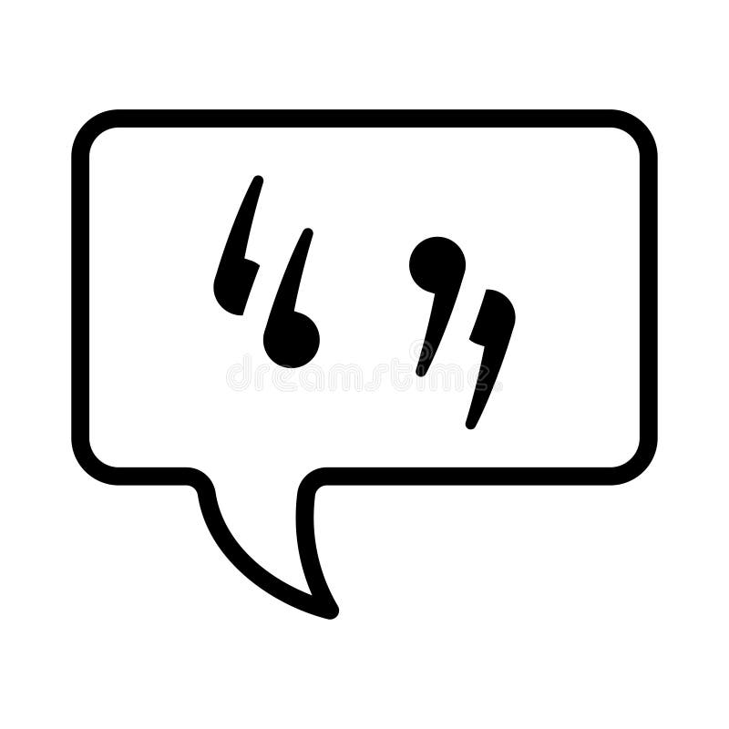 Quotation text icon stock vector. Illustration of reference - 254867613