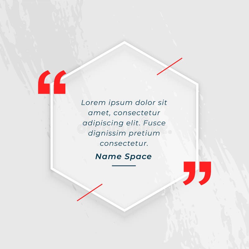 Simple Quotation Mark Element Template in Collection Stock Vector ...