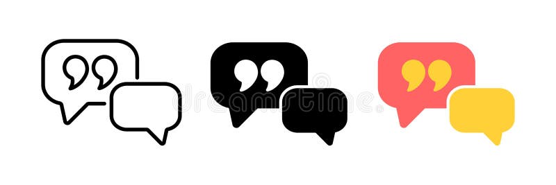 Quote and Babble Speech Icon Vector Logo Template Eps 10 Stock Vector ...