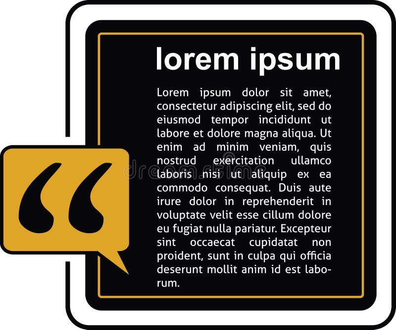 Quote blank stock vector. Illustration of information - 83165657