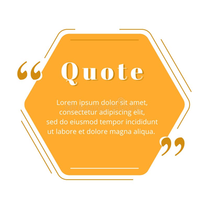 Quote Blank Frame Vector Template Stock Vector - Illustration of design ...