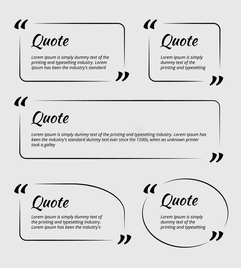 Quote blank template stock vector. Illustration of quotation - 65543076