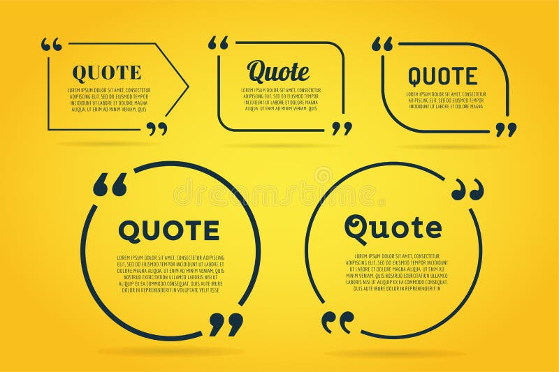Quote Blank Template Bubble Empty Design Stock Vector - Illustration of ...